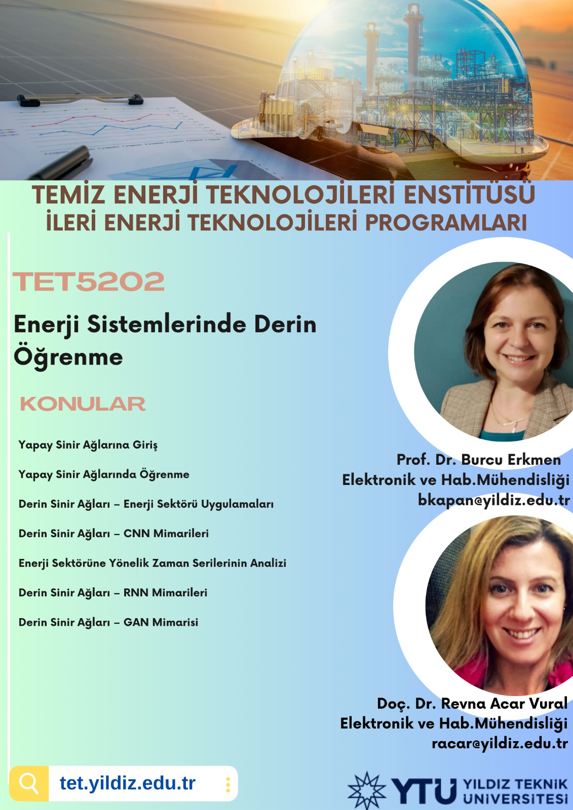 Programlar ve Müfredat | YTÜ Temiz Enerji Teknolojileri Enstitüsü